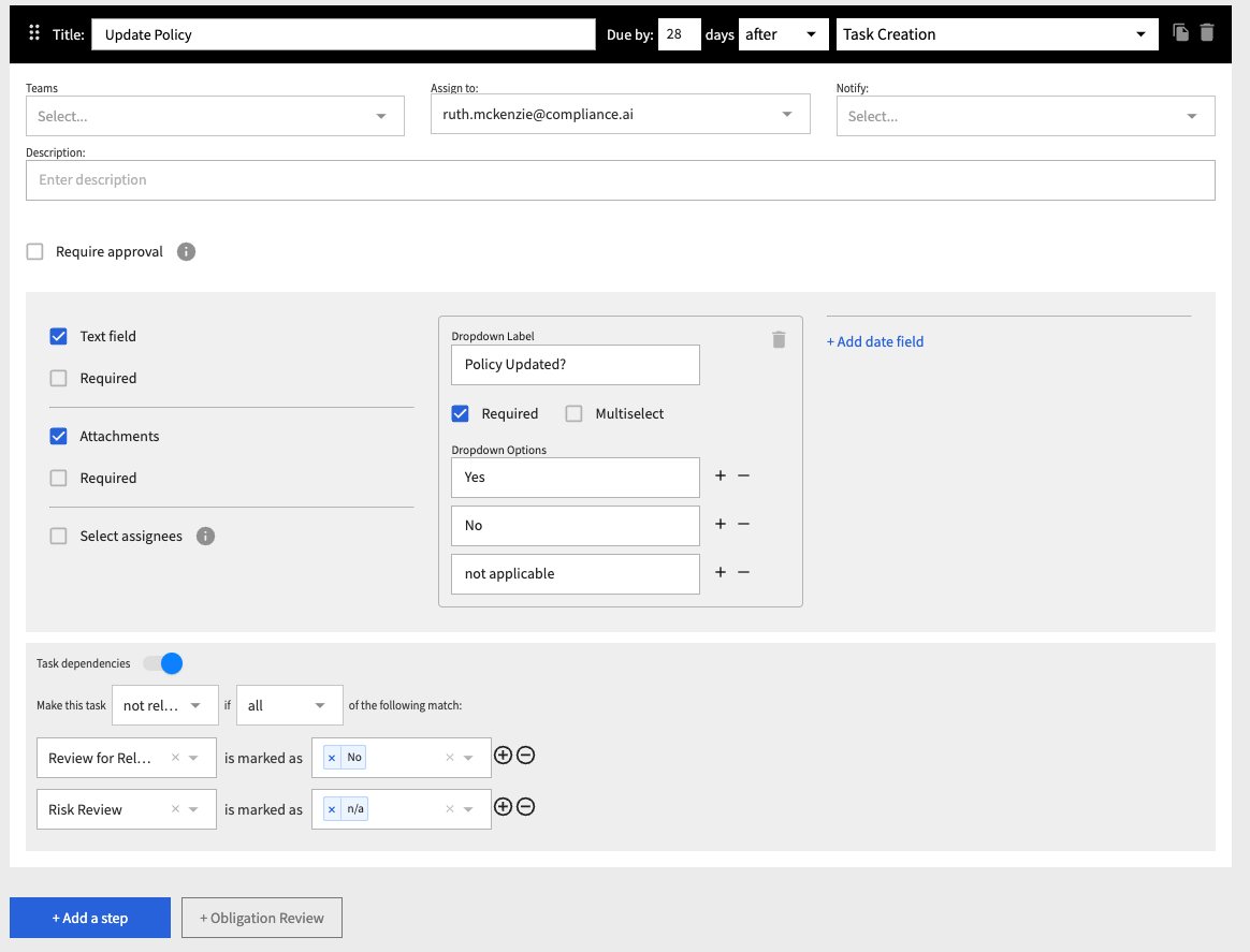 Tasks & Workflow Overview - Compliance.ai | Training Center